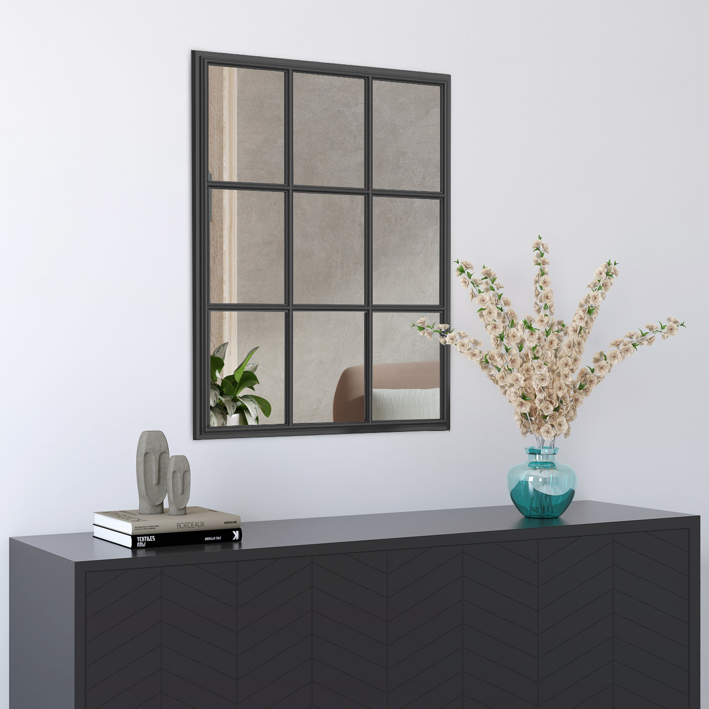 Leon Metal Framed Window pane mirror – Clearlake Bath and Decor
