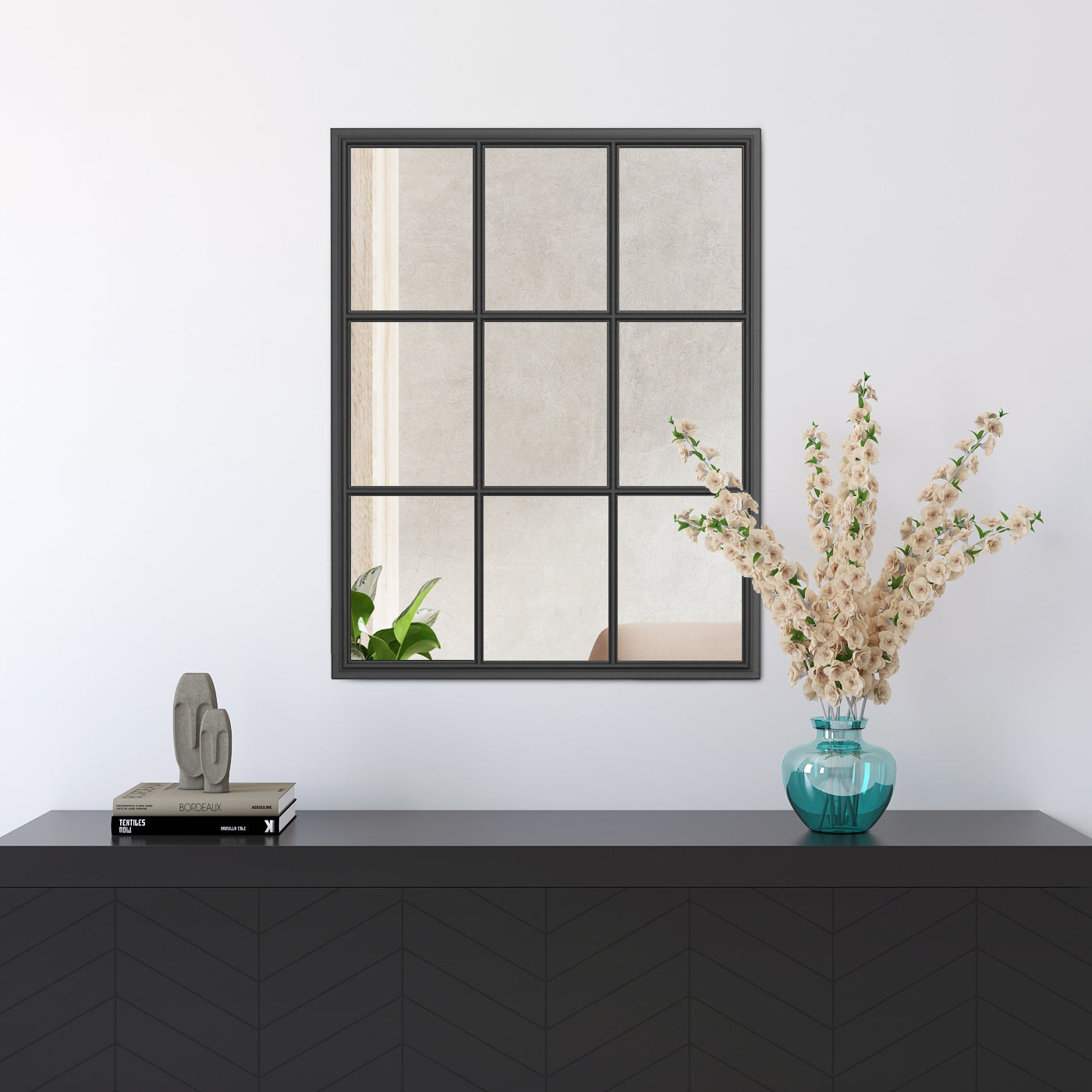 Leon Metal Framed Window pane mirror – Clearlake Bath and Decor